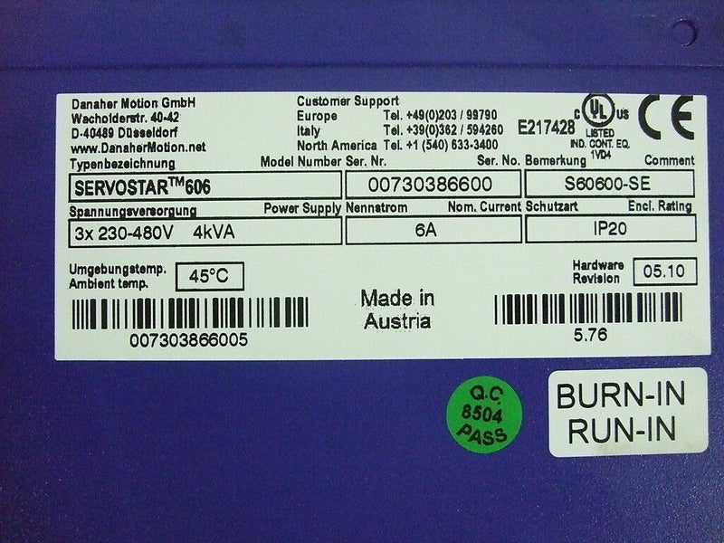 Servostar 606 S60600-SE Servo Drive